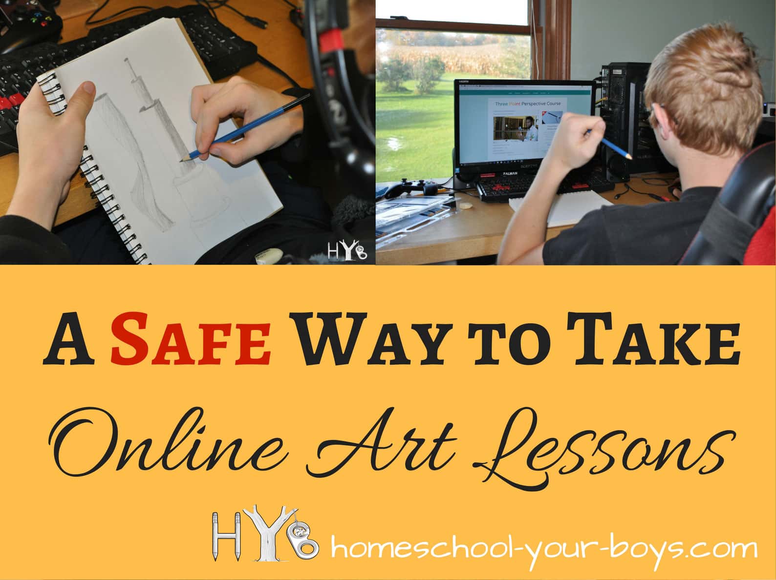 A Safe Way to Take Online Art Lessons - Homeschool Your Boys