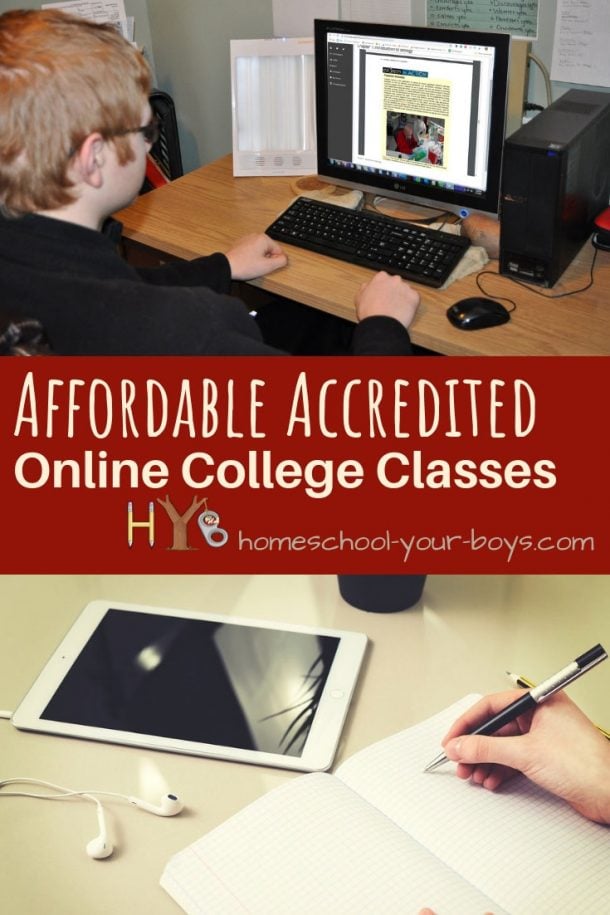 Affordable Accredited Online College Classes - Homeschool Your Boys
