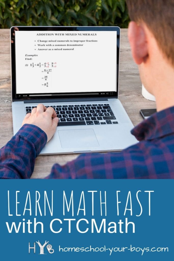 Learn Math Fast with CTCMath - Homeschool Your Boys